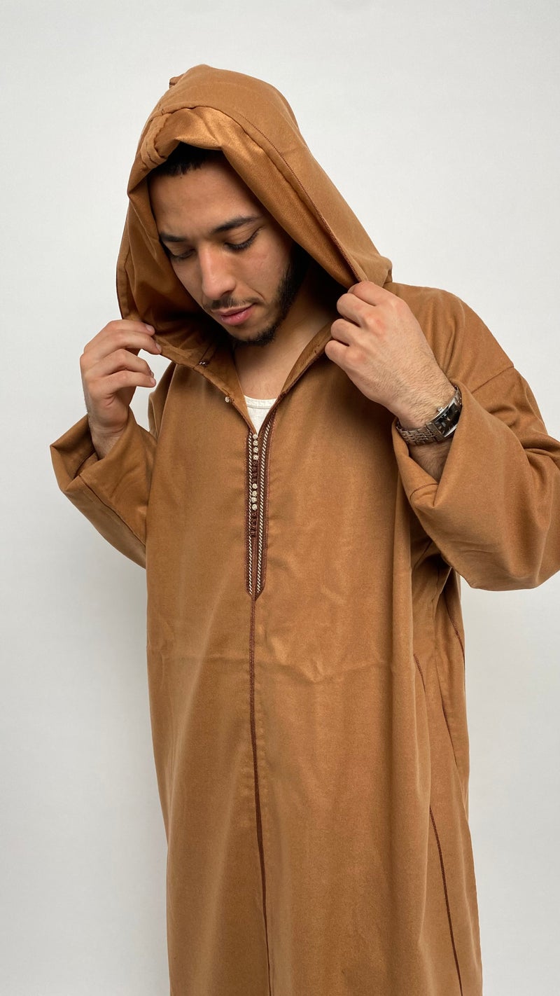 Cinnamon Brown Moroccan Winter Thobe – Ihsaan Drip