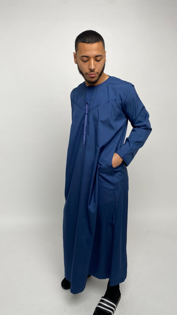 Royal Blue Emirati Thobe – Ihsaan Drip